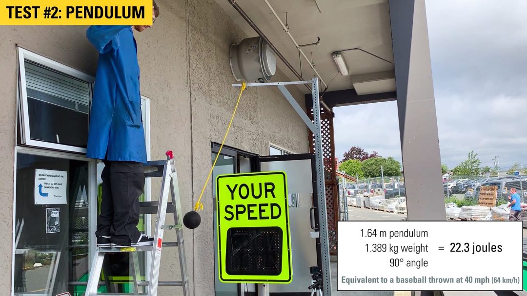 SpeedCheck Radar Speed Sign Vandalism Testing | Video | Carmanah