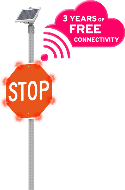 LED Flashing Stop and Warning Signs | LED Enhanced Signs | Carmanah