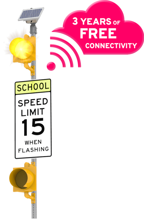 Solar School Zone Flashing Beacons & Warning Signs | Carmanah